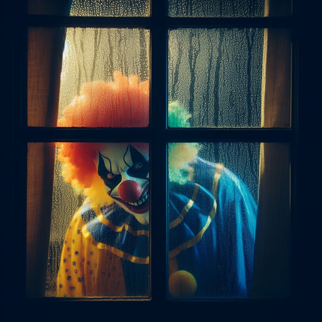 100 Creepy Clowns Peeking Images Photos for Dark Creepy Journaling ...
