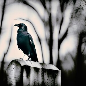 100 Crows on Tombstones Images Photos for Dark Creepy Journaling ...