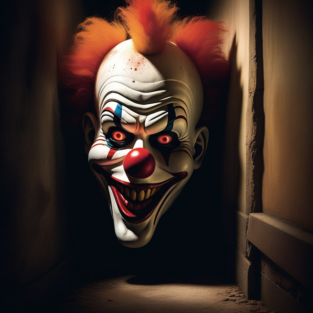 100 Creepy Clowns Peeking Images Photos for Dark Creepy Journaling ...