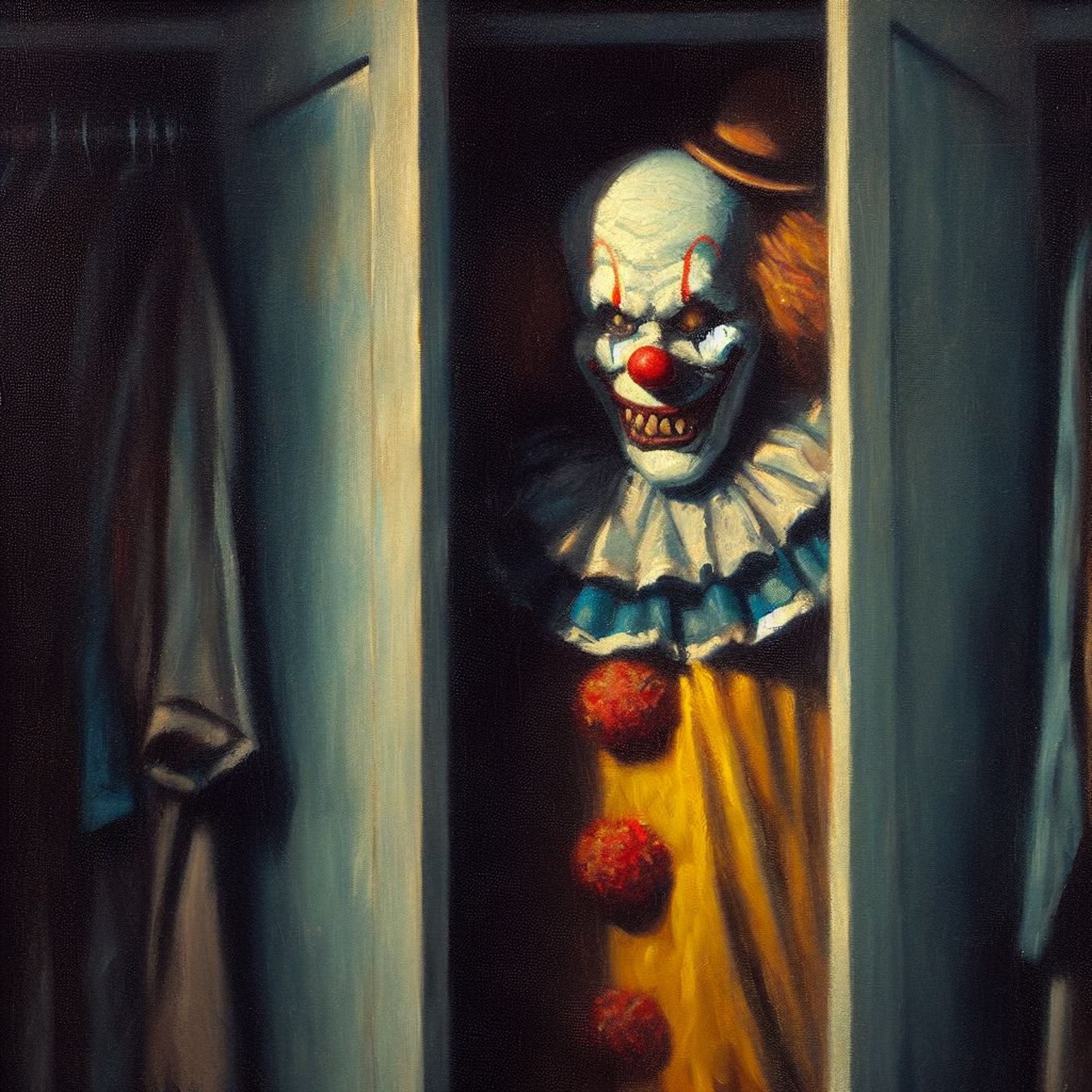 100 Creepy Clowns Peeking Images Photos for Dark Creepy Journaling ...
