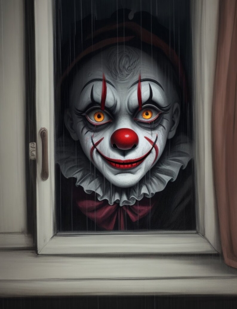 100 Creepy Clowns Peeking Images Photos for Dark Creepy Journaling ...