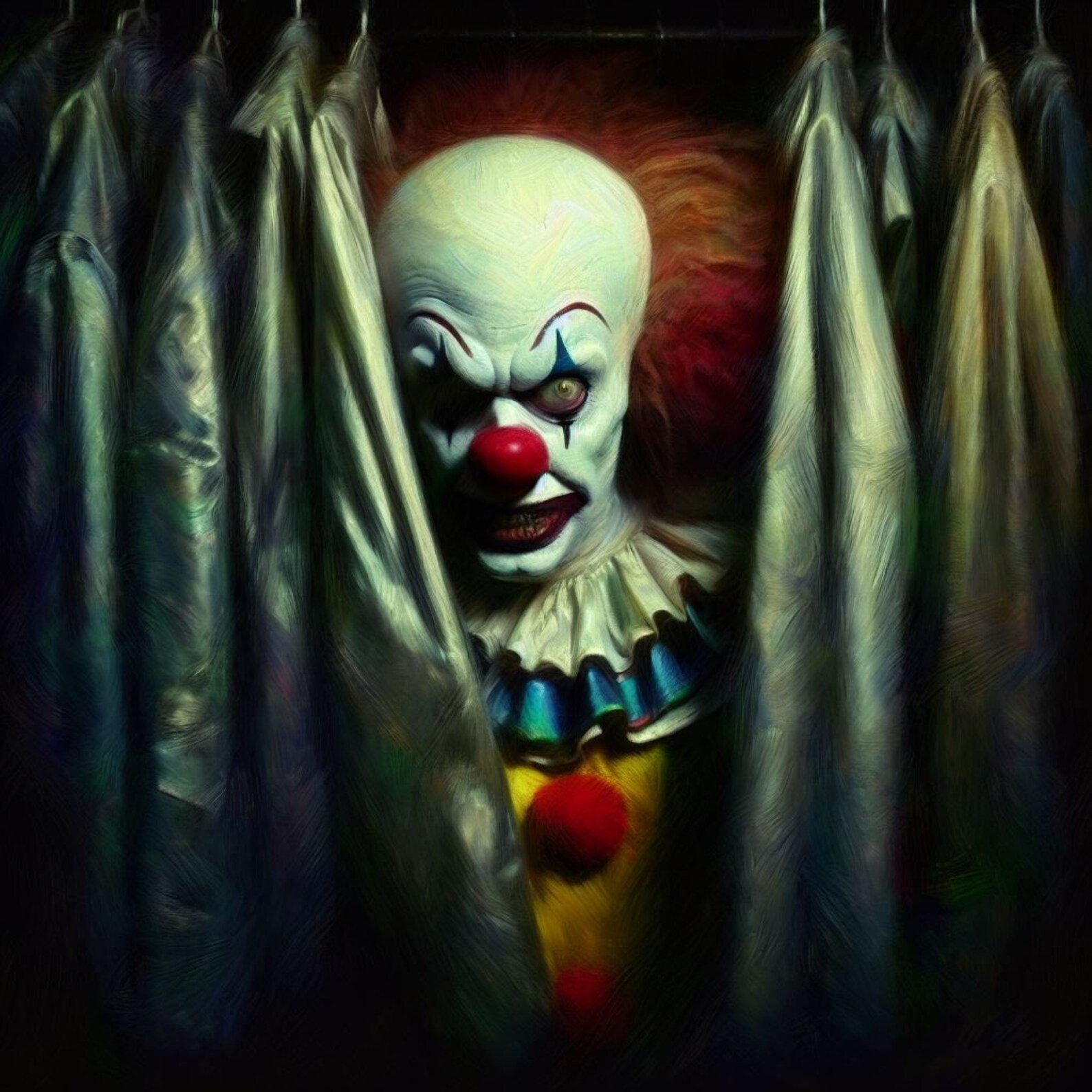 100 Creepy Clowns Peeking Images Photos for Dark Creepy Journaling ...