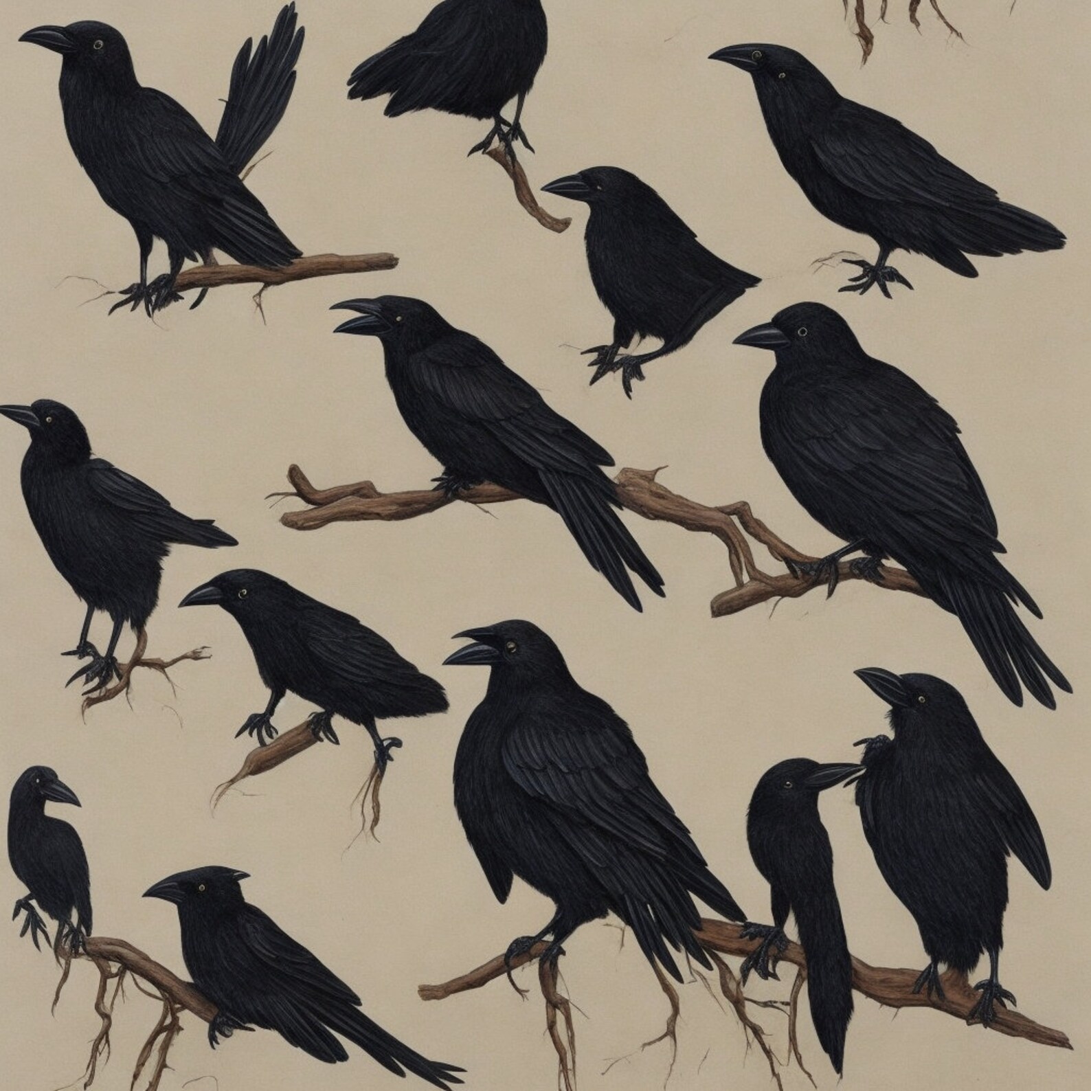 100 Crows Images Photos for Dark Creepy Journaling Scrapbooking Pk1 - Etsy