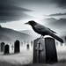 100 Crows on Tombstones Images Photos for Dark Creepy Journaling ...