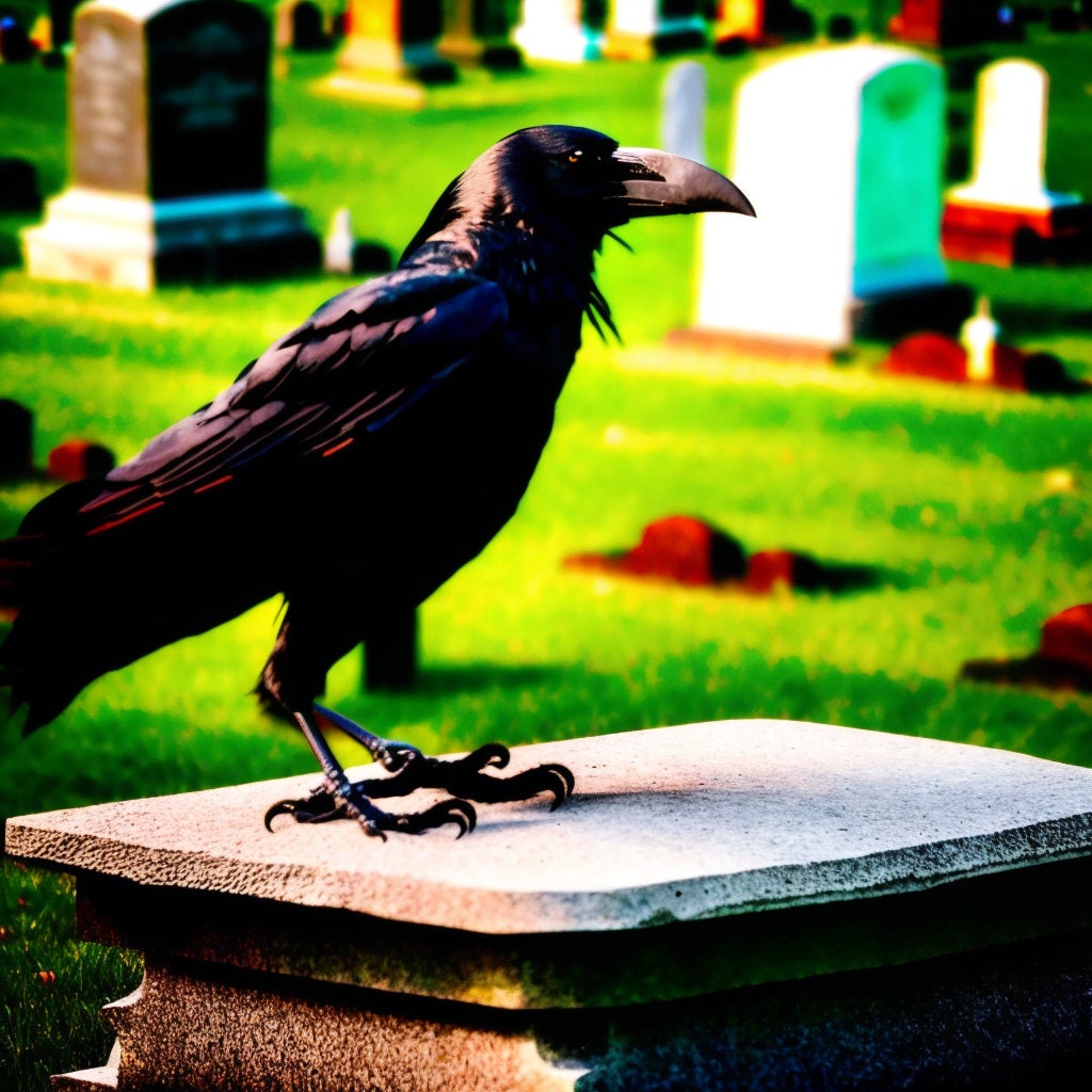 100 Crows on Tombstones Images Photos for Dark Creepy Journaling ...