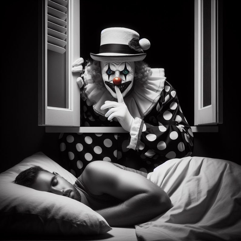 100 Creepy Clowns Peeking Images Photos for Dark Creepy Journaling ...