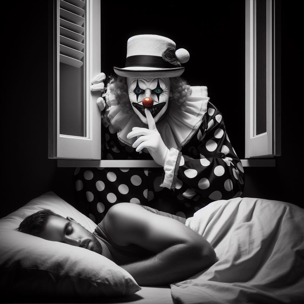 100 Creepy Clowns Peeking Images Photos for Dark Creepy Journaling ...