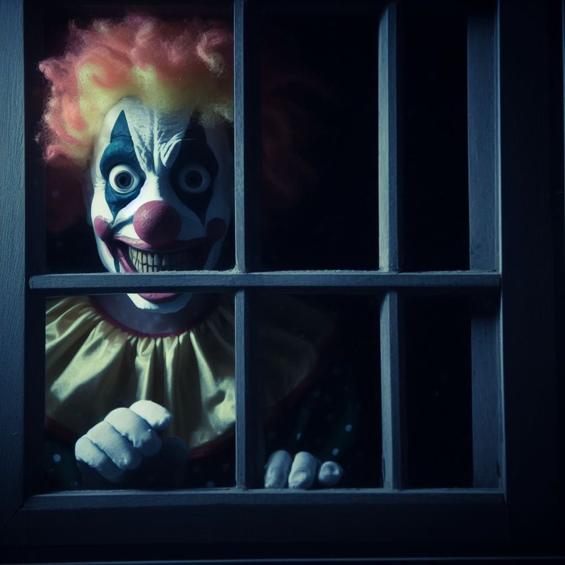 100 Creepy Clowns Peeking Images Photos for Dark Creepy Journaling ...