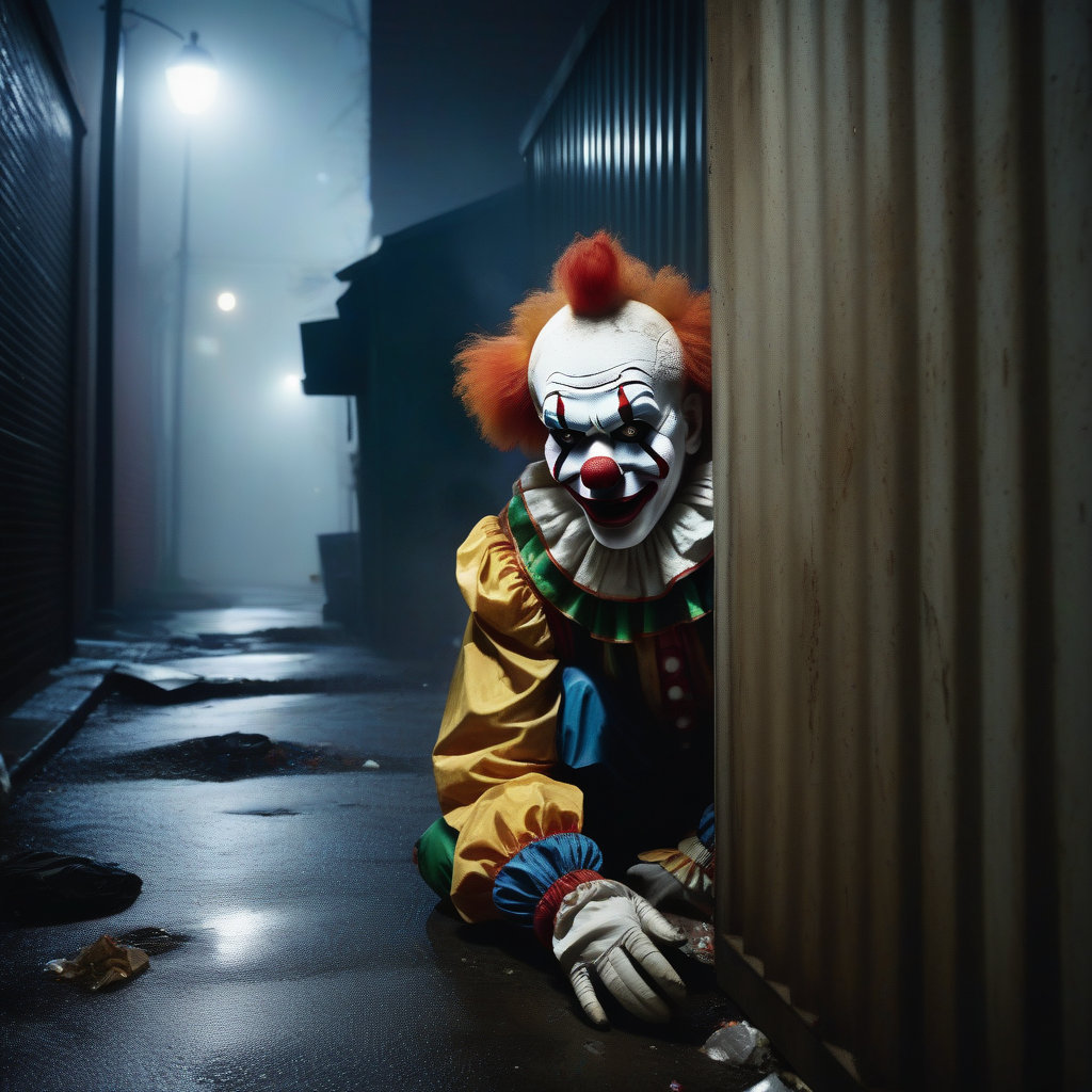 100 Creepy Clowns Peeking Images Photos for Dark Creepy Journaling ...