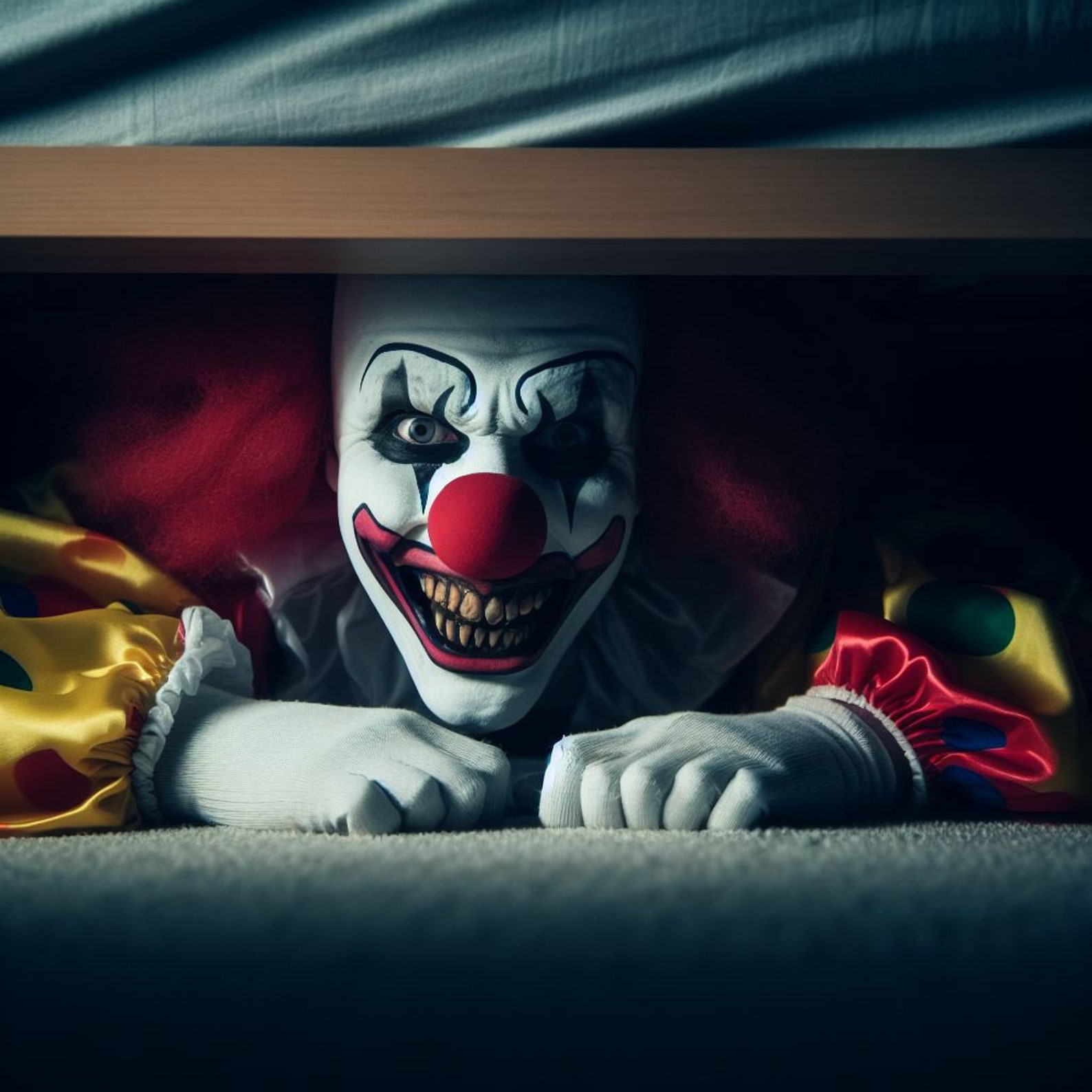 100 Creepy Clowns Peeking Images Photos for Dark Creepy Journaling ...