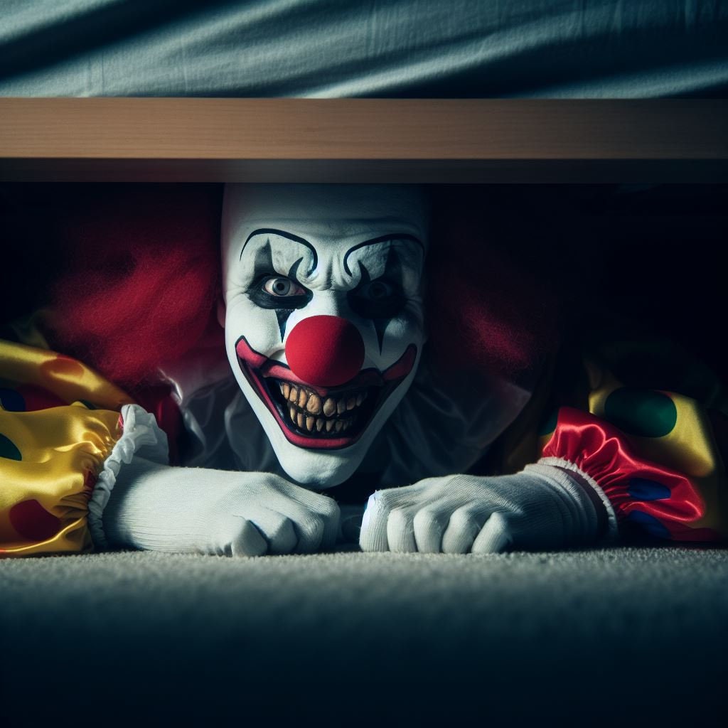 100 Creepy Clowns Peeking Images Photos for Dark Creepy Journaling ...