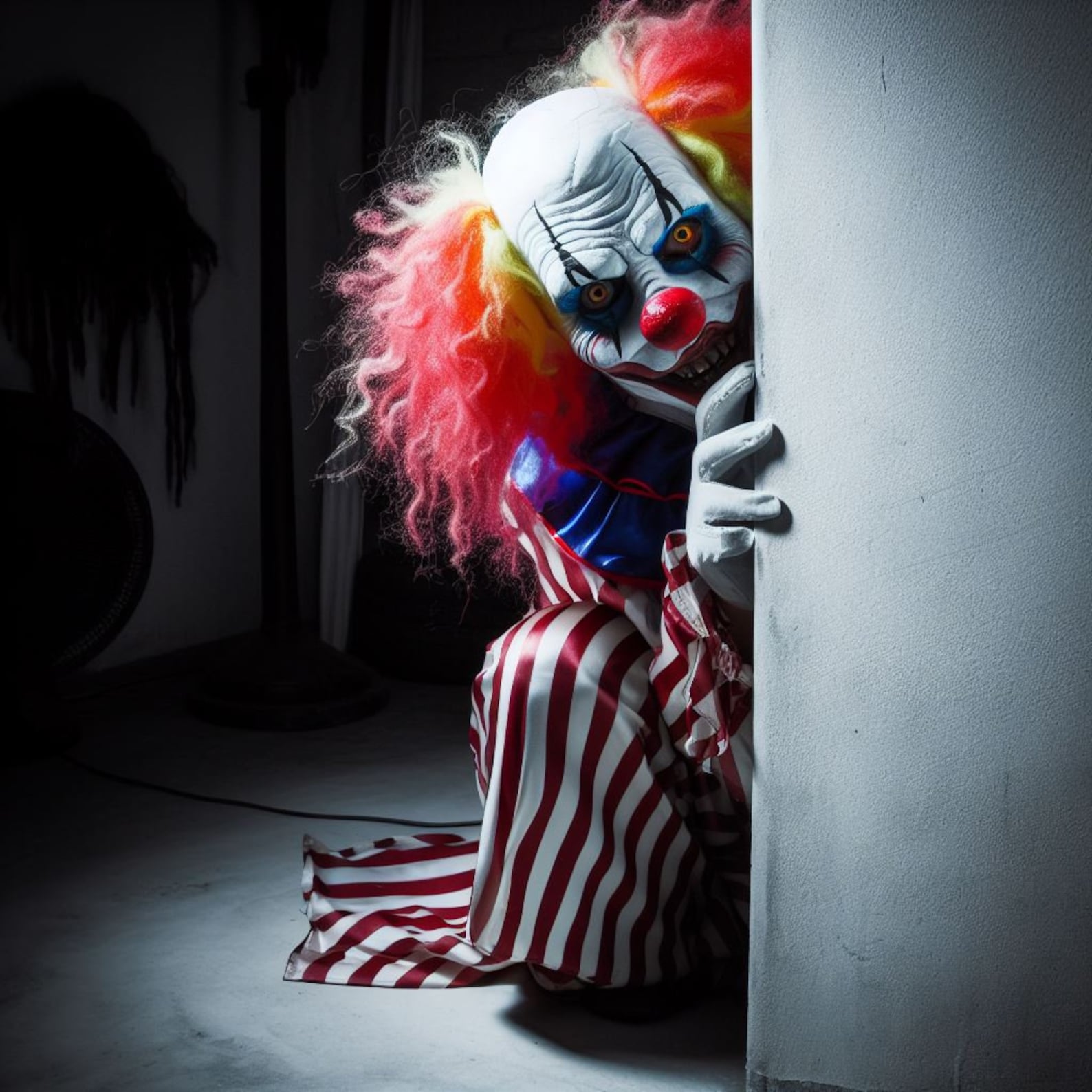 100 Creepy Clowns Peeking Images Photos for Dark Creepy Journaling ...