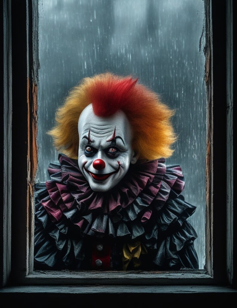 100 Creepy Clowns Peeking Images Photos for Dark Creepy Journaling ...