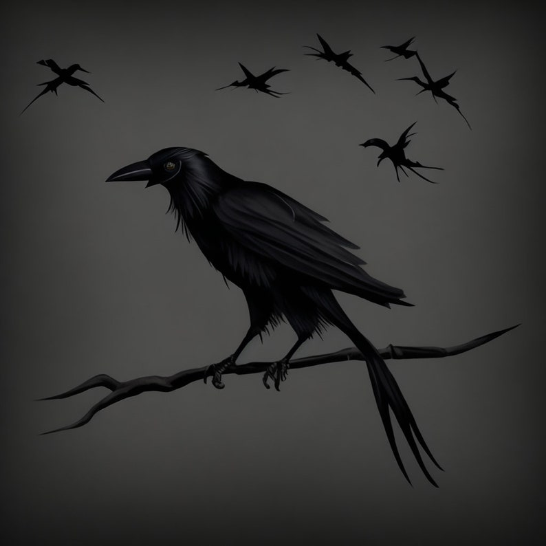 100 Crows Images Photos for Dark Creepy Journaling Scrapbooking Pk1 - Etsy