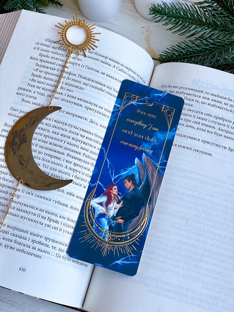 Bryce and Hunt Crescent City bookmark - Etsy