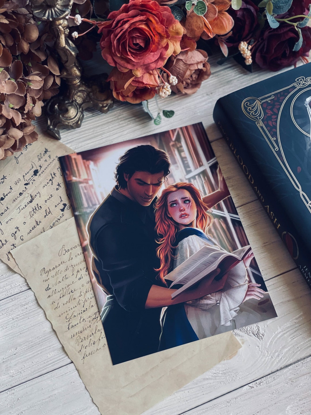 Poppy and Castiel - Art Print - From Blood and Ash - Etsy