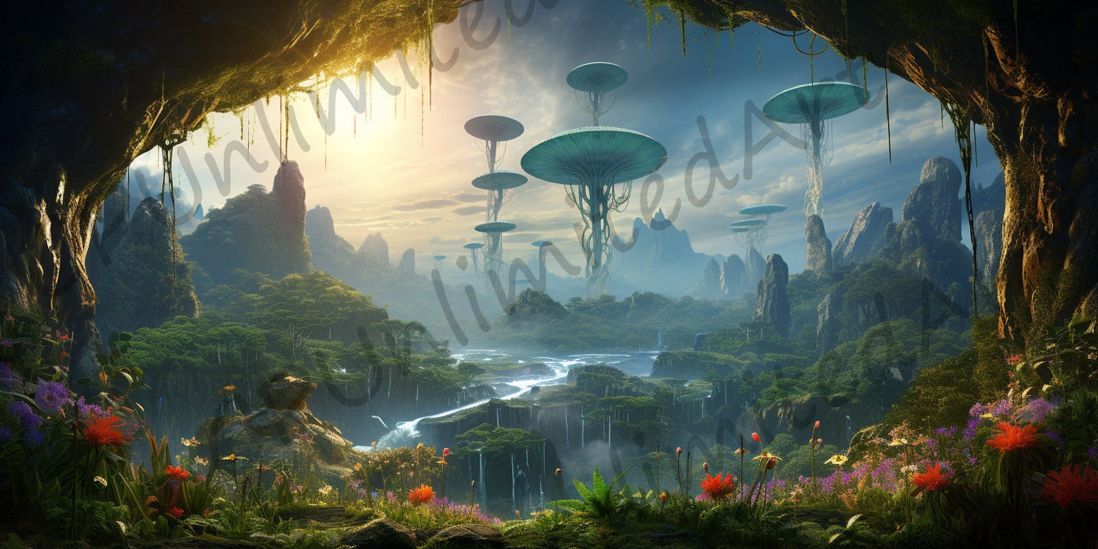 45 Fantasy Alien Planet Landscape Wallpapers Bundle - Day & Night ...