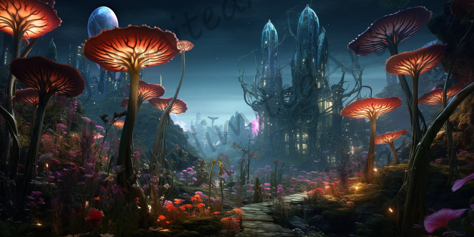 45 Fantasy Alien Planet Landscape Wallpapers Bundle - Day & Night ...