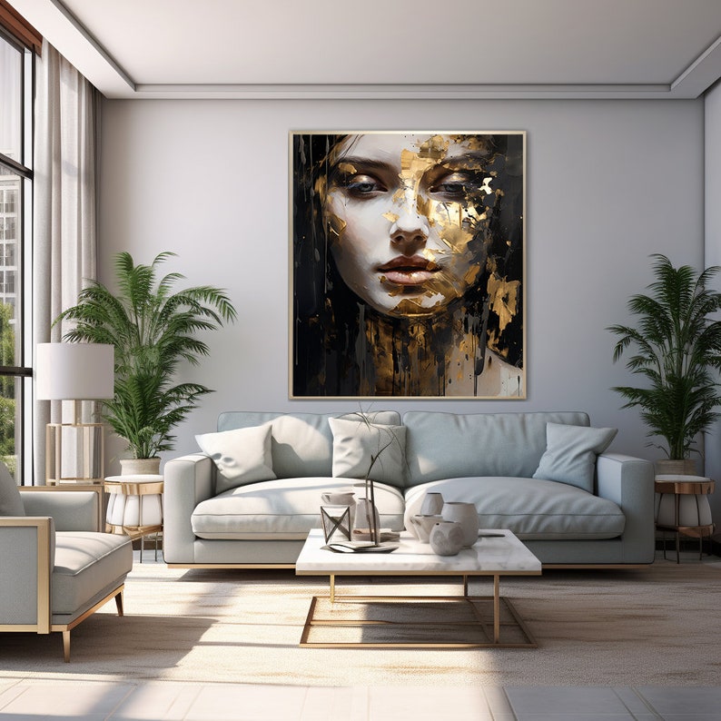 Beautiful Lady Artwork, Printable Digital Wallpaper, Instant Download ...