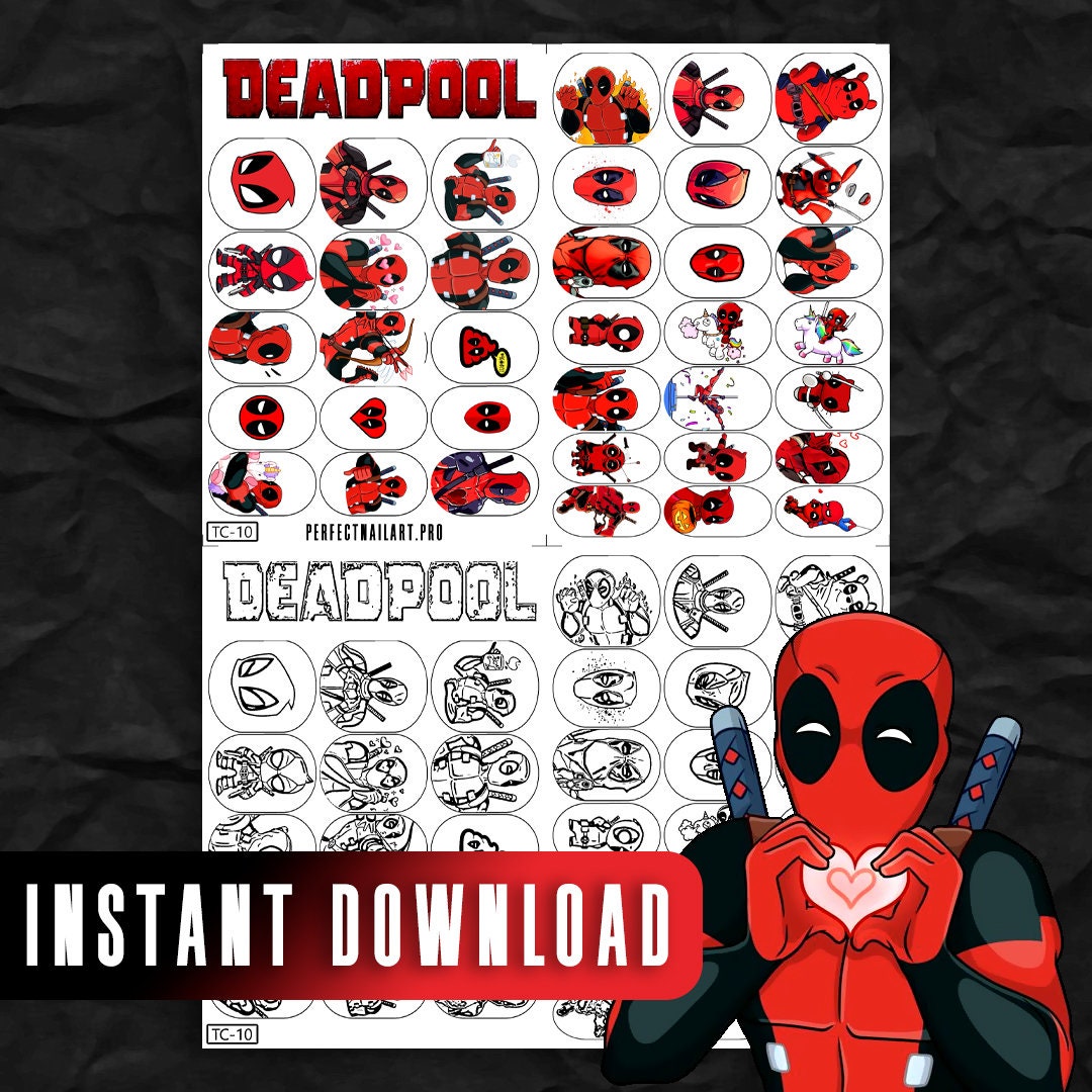 Characters Nail Art Templates Practice Sheet Nail Art Guides Nail ...