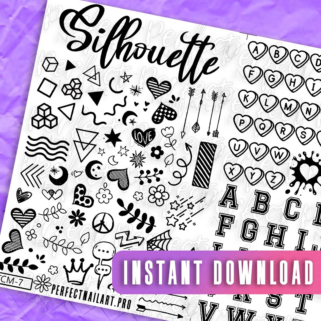 Geometry Templates Flower Nail Art Templates Practice Sheet Nail Art ...