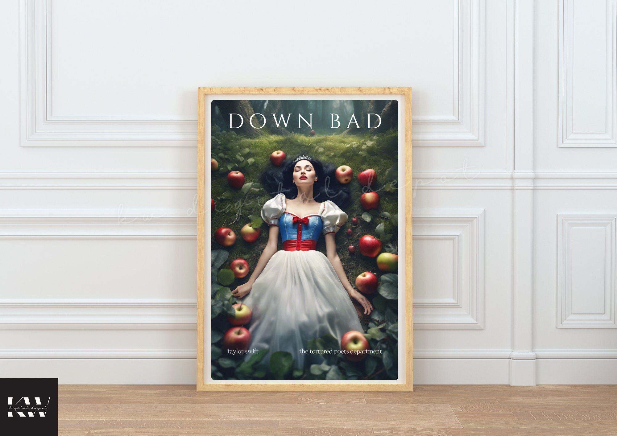 Down Bad Poster Taylor Swift Lyrics Tortured Poets Department Style ...