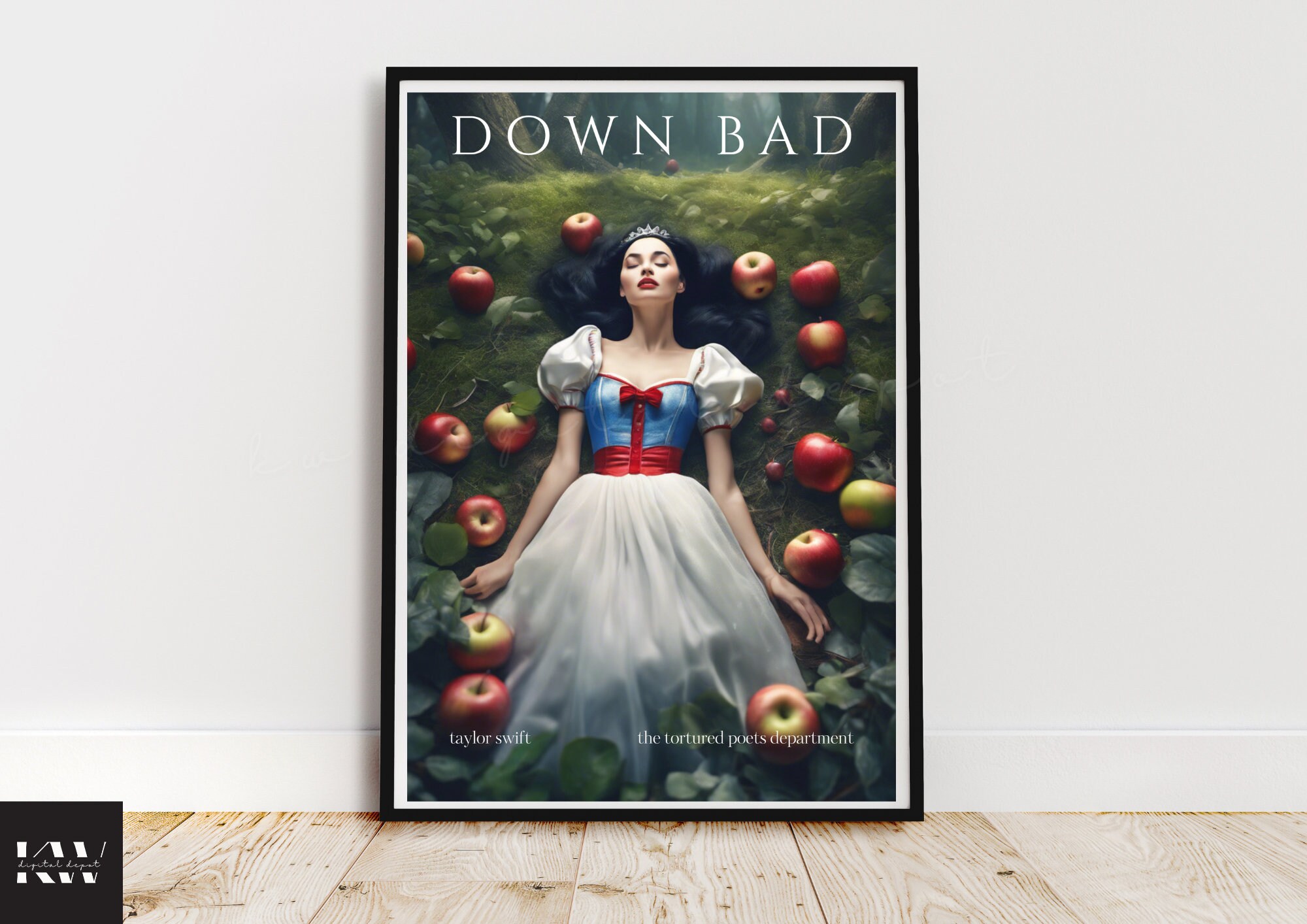 Down Bad Poster Taylor Swift Lyrics Tortured Poets Department Style ...