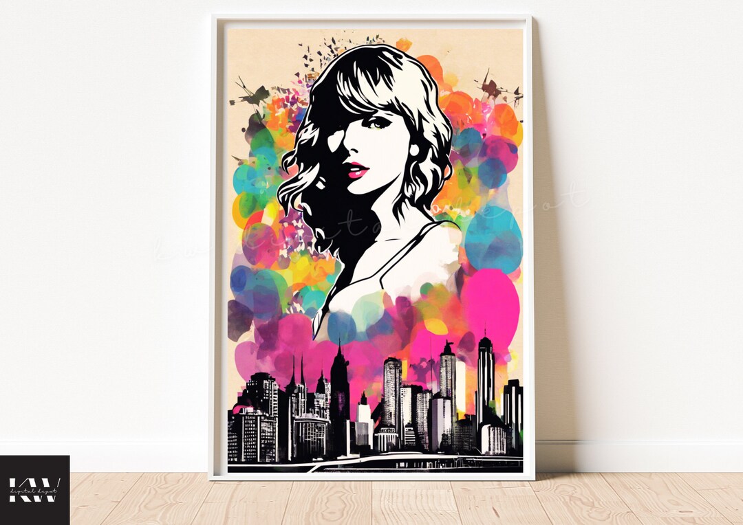 Colorful Pop Art New York Swiftie Art Taylor Swift Wall Poster Birthday ...