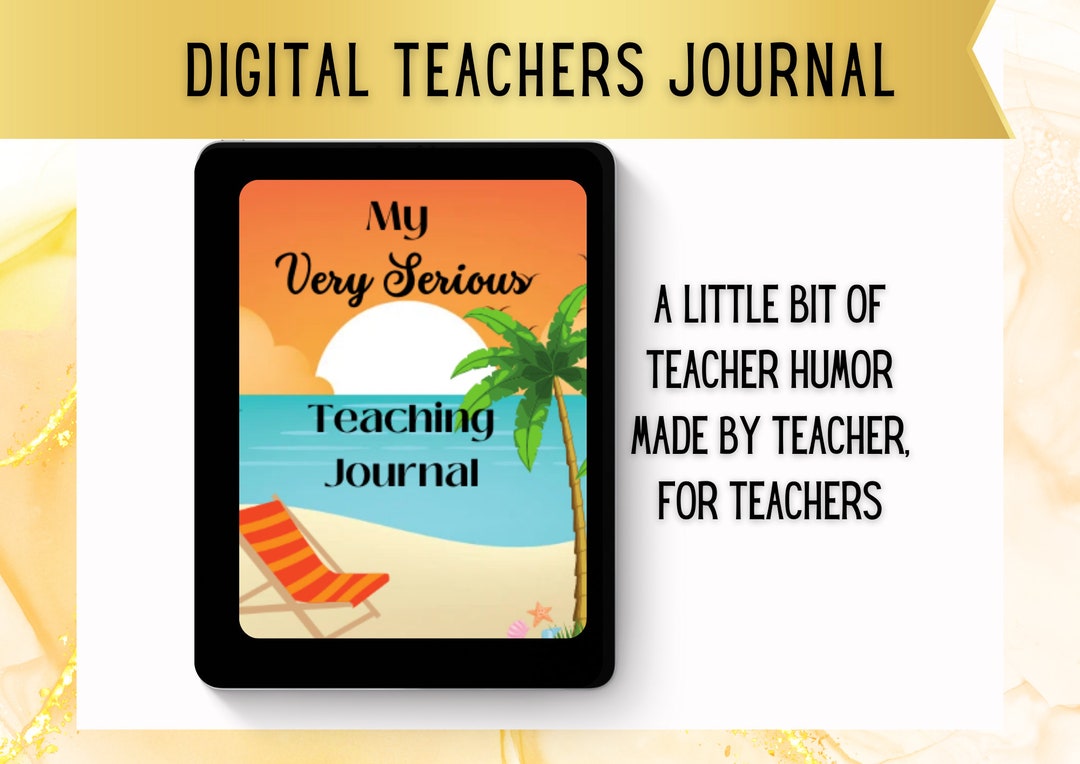 Teacher Journal Digital Template Teacher Humor Journals Customizable ...