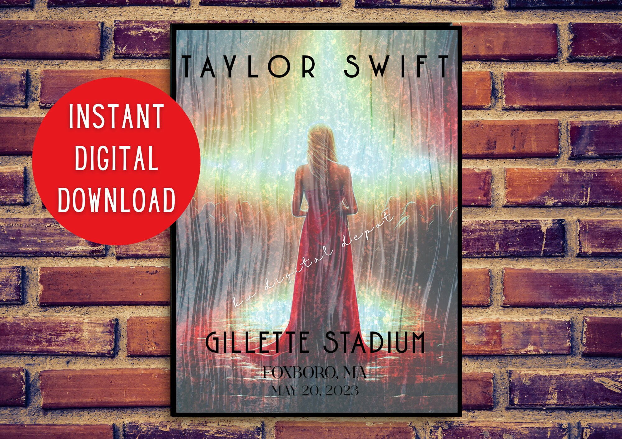 Digital Prints, Taylor Swift Prints, Stadium Tour, Eras Tour, Gillette ...