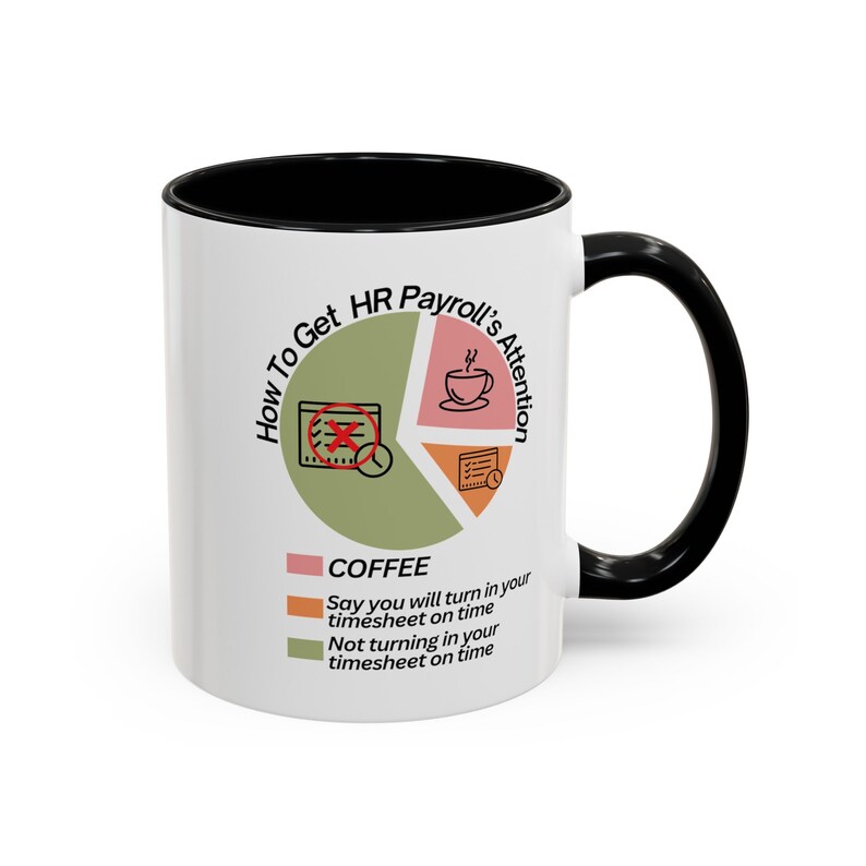 Human Resources Payroll Caffeine Turn in Your Timesheet Coffee Mug, HR ...