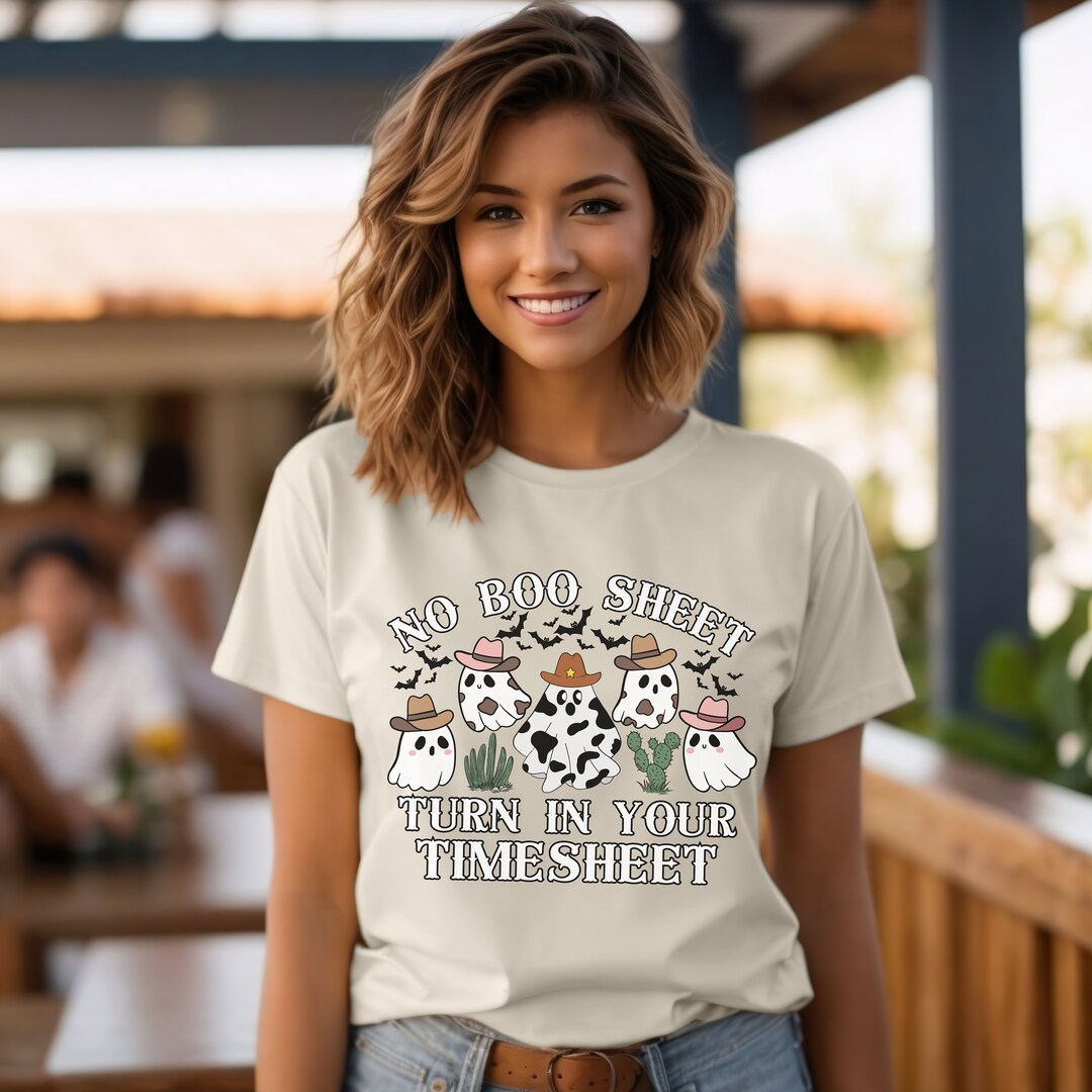 HR Halloween Shirt Gift, No Boo Sheet Turn in Your Timesheet Gift, HR ...