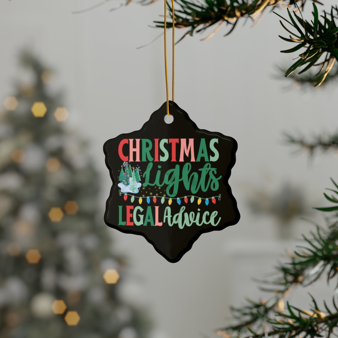 Christmas Lights, Legal Advice, Christmas Tree Decor, Ceramic Ornament ...