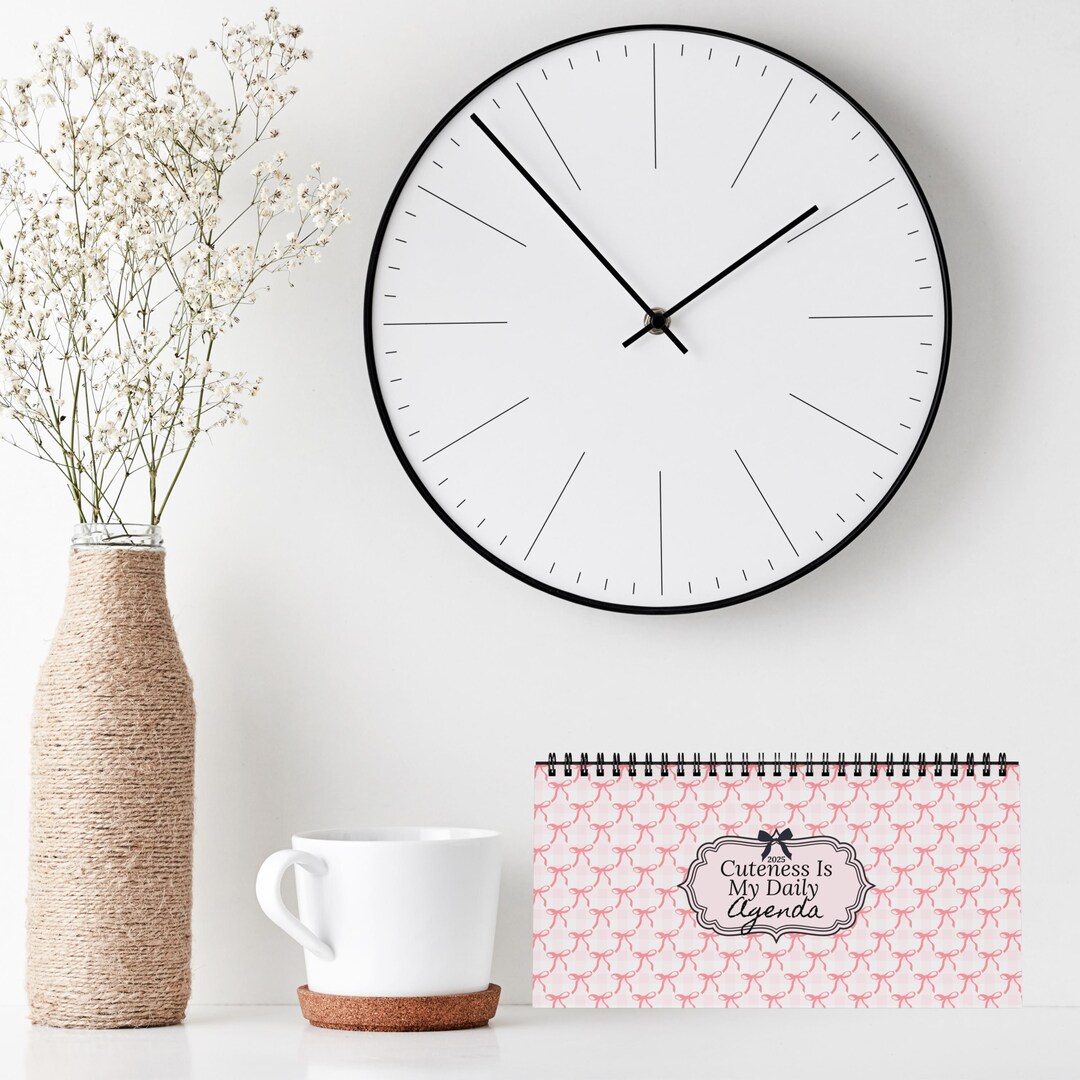 Coquette Bows 2025 Calendar, Cuteness is My Daily Agenda Calendar, Pink ...