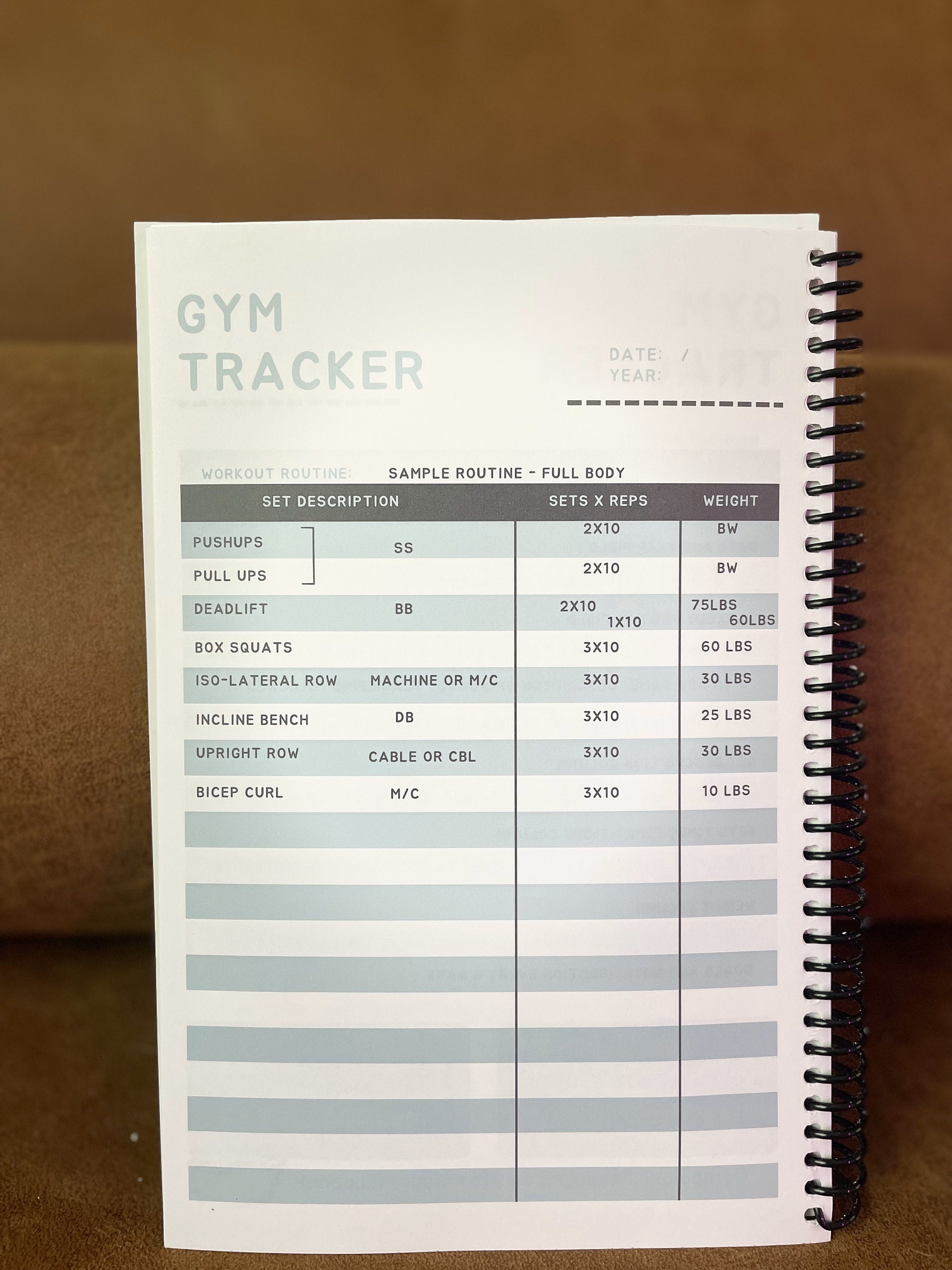 The THICCC Gym Tracker - 200 Page Gym Tracker Gym Journal Track Gym ...