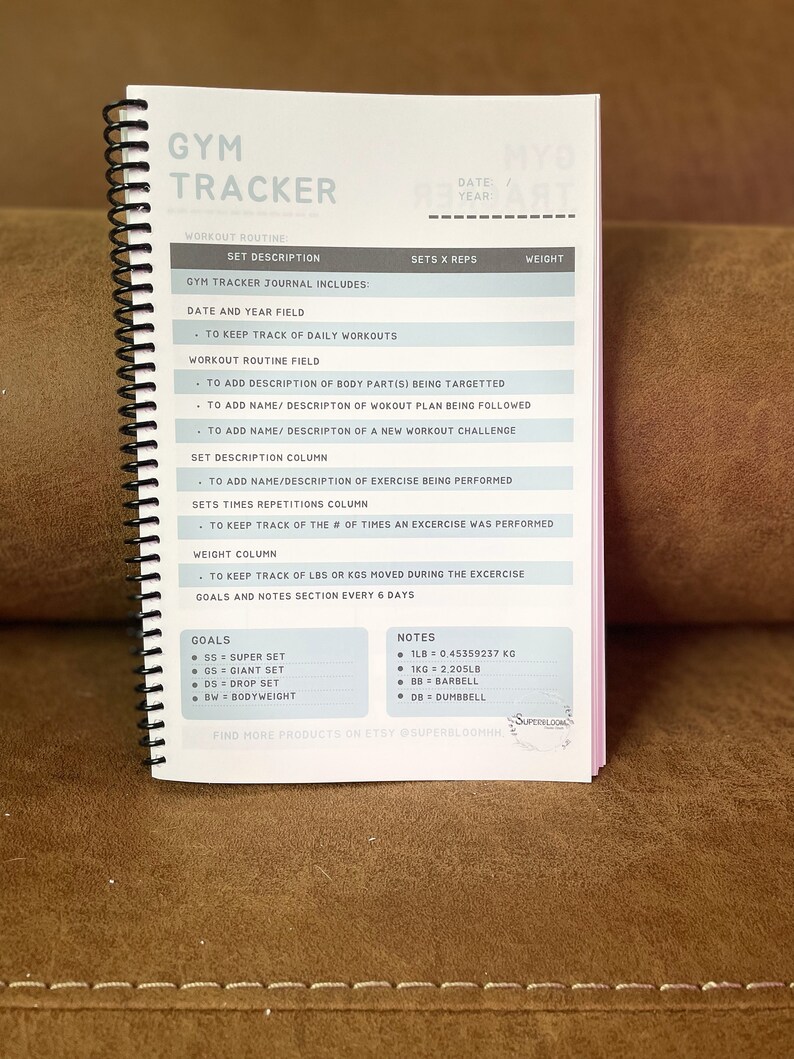 The THICCC Gym Tracker - 200 Page Gym Tracker Gym Journal Track Gym ...