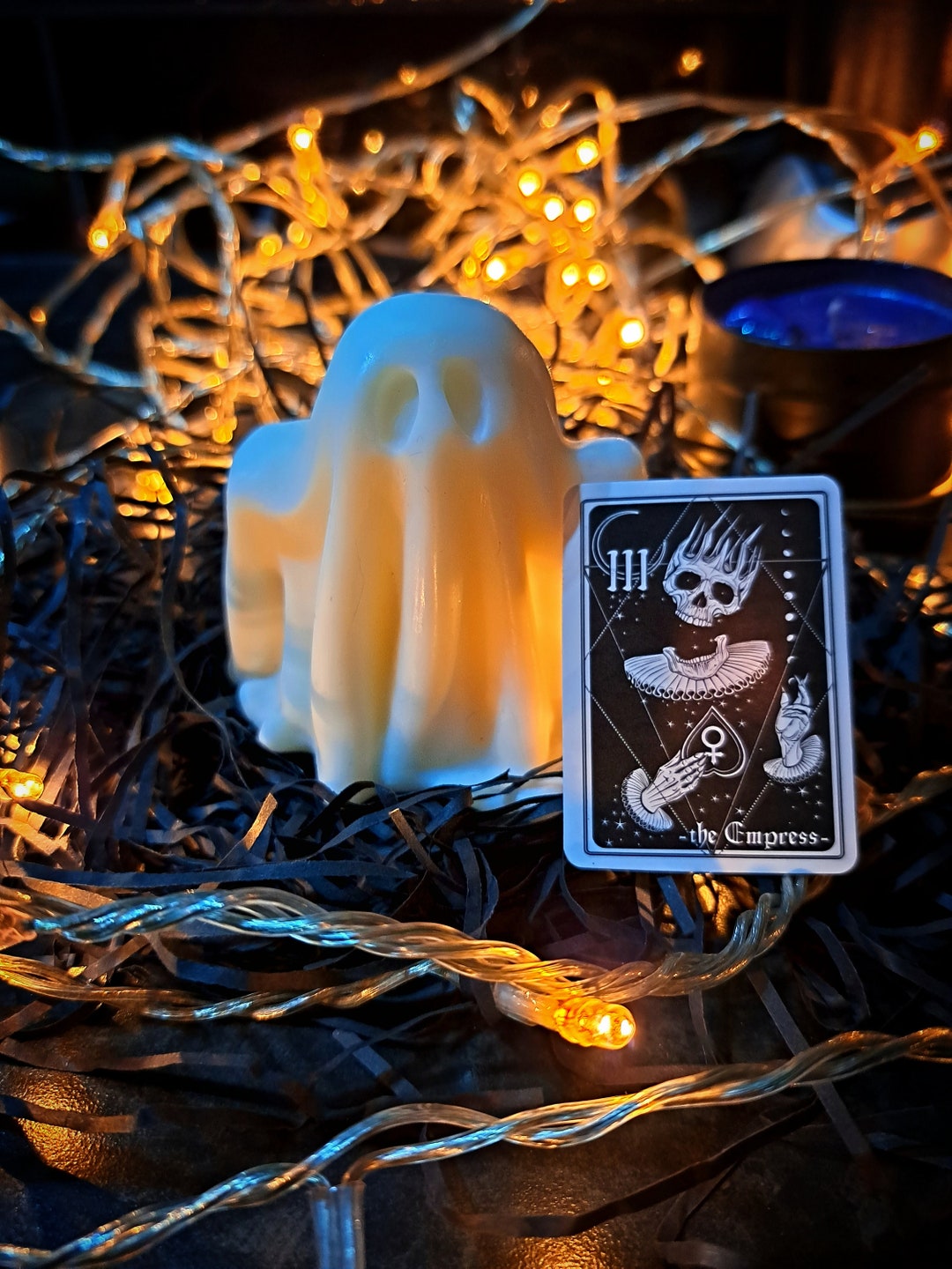 Magical Juno Gothic Ghost Pillar Candle Soy Wax Vegan - Etsy