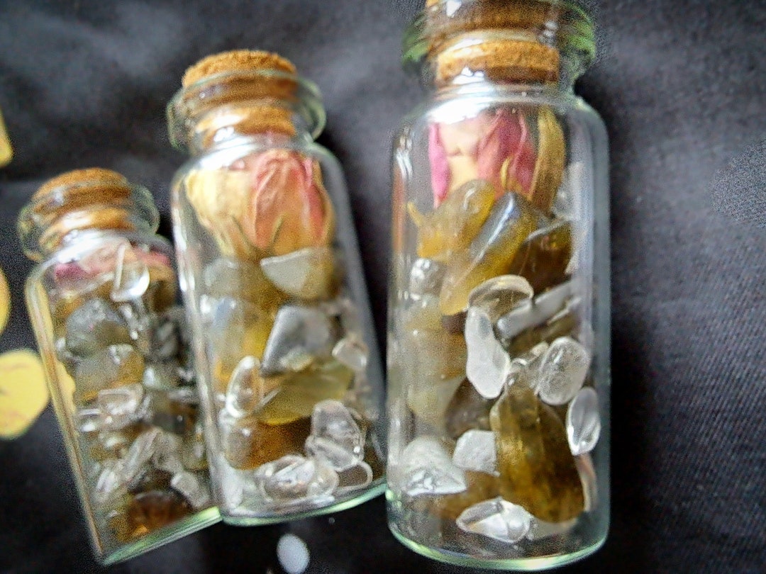 Magical Juno Labradorite and Clear Quartz Crystal Jar Healing Spells ...