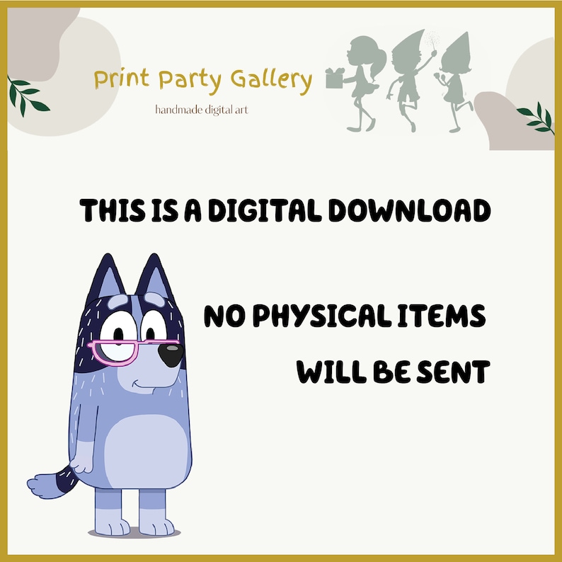 BLUEY Party Favor DOLLAR BUCKS 5-10-20 X14 per Page Print Party Gallery ...