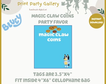 BLUEY Party Favor | TAKEAWAY | Blue X6 - Print Party Gallery Digital ...