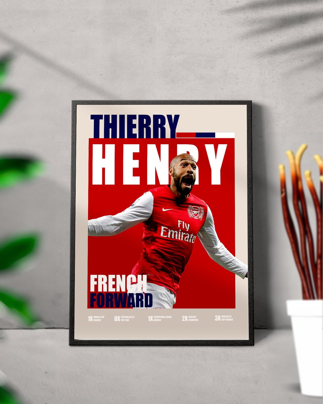 Thierry Henry Printable Poster Soccer Legend Art Arsenal FC - Etsy
