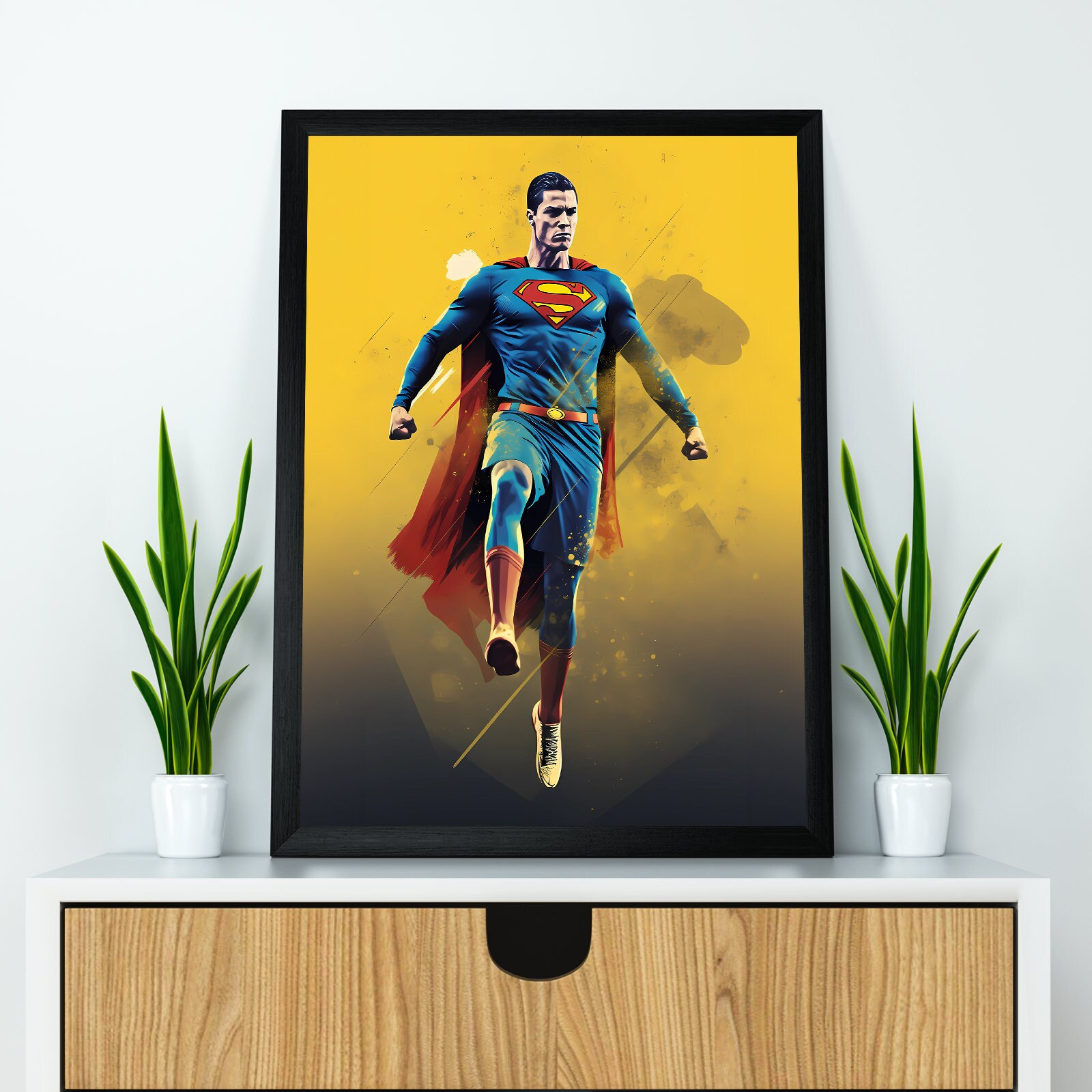 Cristiano Ronaldo Superman Poster for Bedroom, Soccer Gifts, Football ...