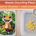 Feed the Gecko Flisat Insert, Counting to 20 Activity, Printable ...