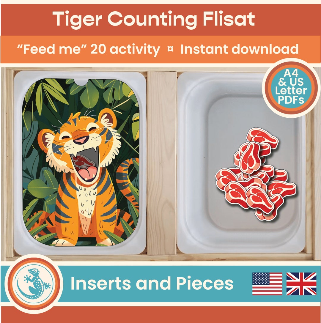 Feed the Tiger Flisat Insert, Counting to 20 Activity, Printable ...