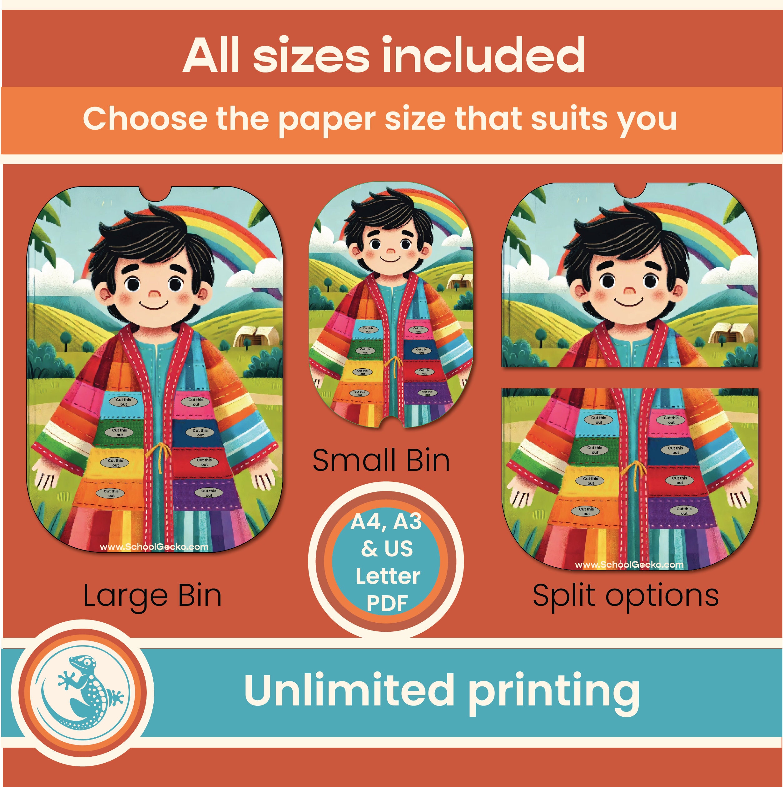 Flisat Insert Bible Study Printable: Joseph’s Coat, Color Sort, Instant ...