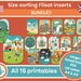 15 Size Sorting Printable Flisat Insert Bundle. Size Sorting Activity ...