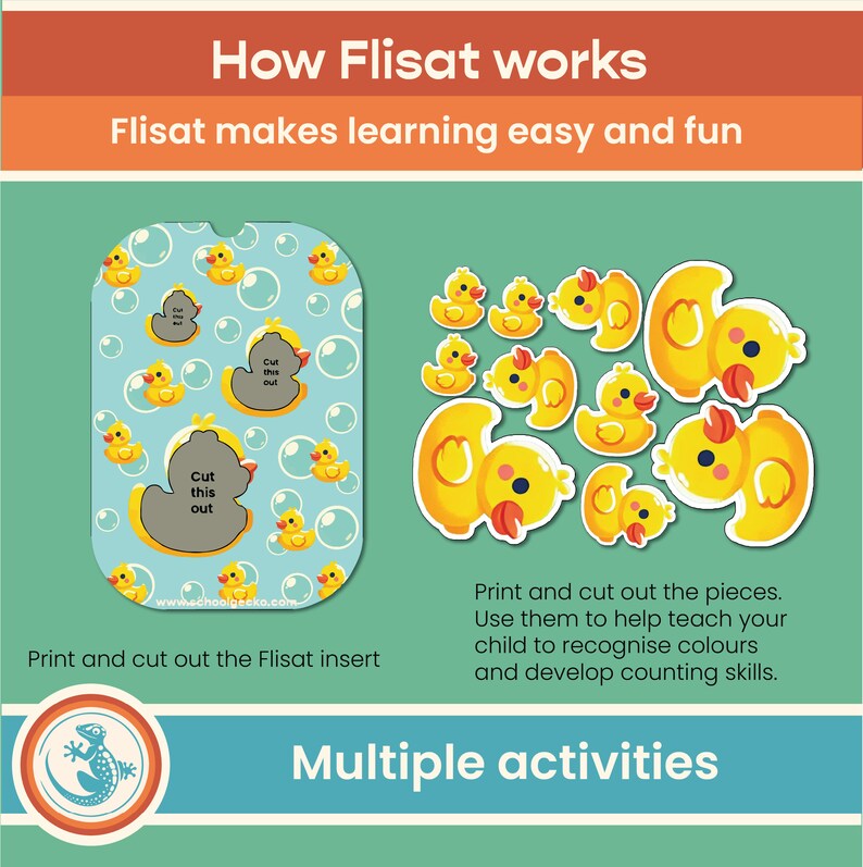 Flisat Insert Sort Rubber Ducks by Size, Matching Activity, Printable ...