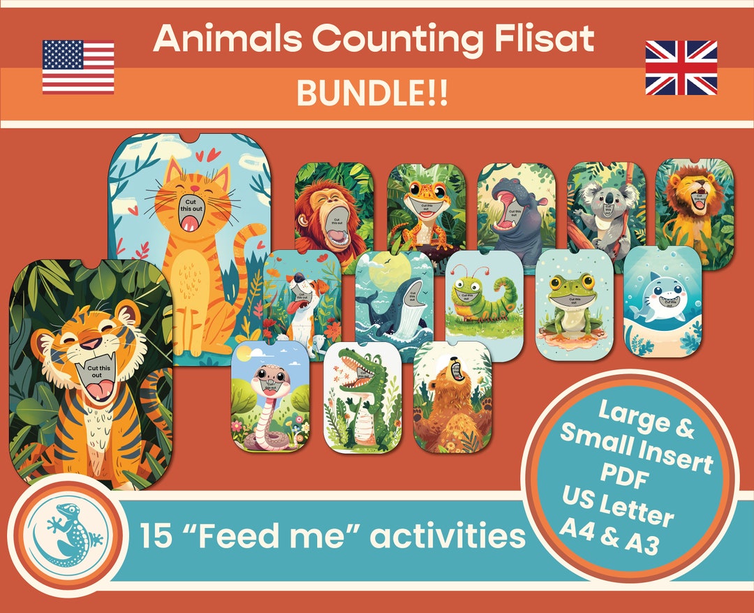 15 Feed the Animal Flisat Insert Bundle, Counting to 20 Activity, Home ...