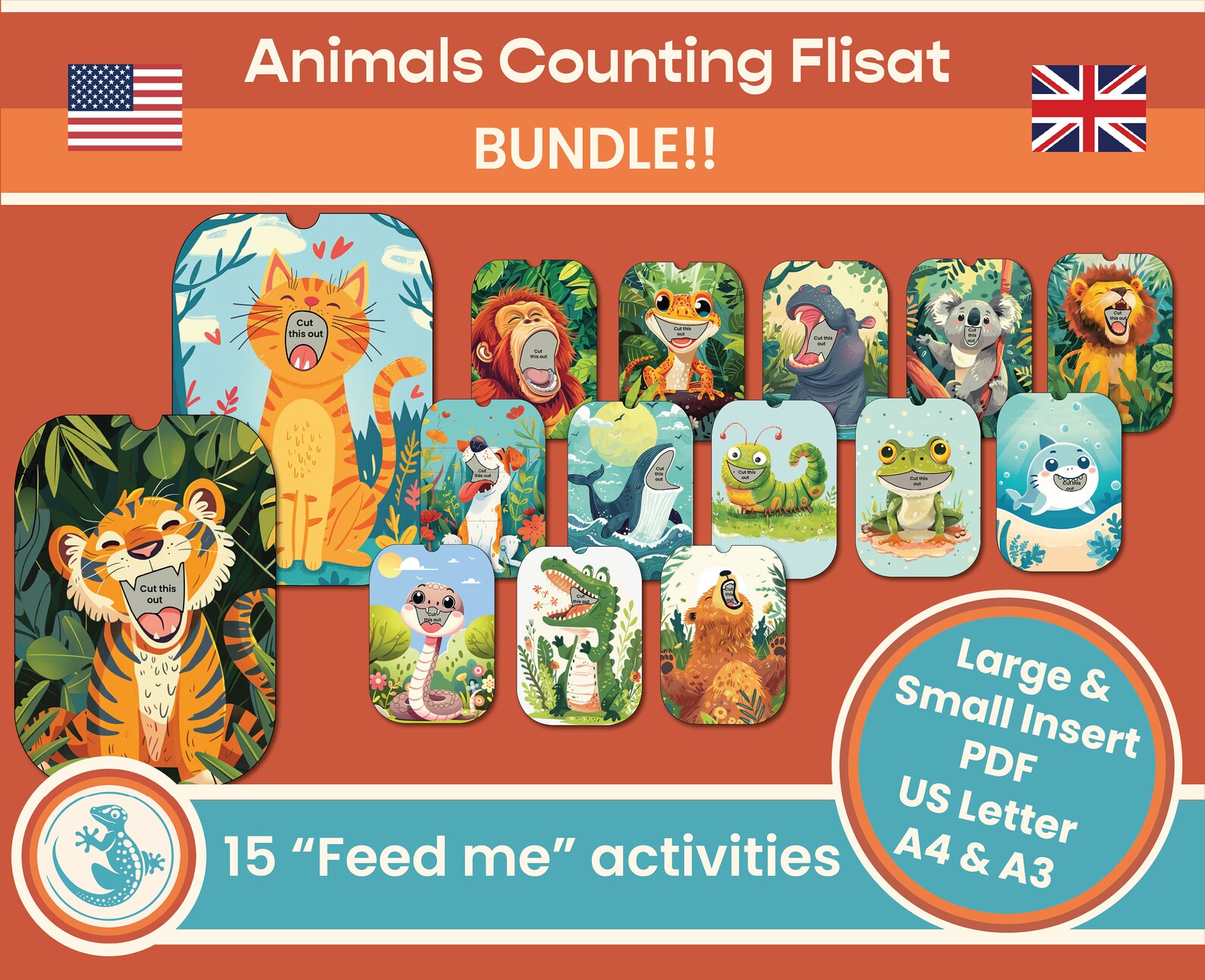 15 Feed the Animal Flisat Insert Bundle, Counting to 20 Activity, Home ...
