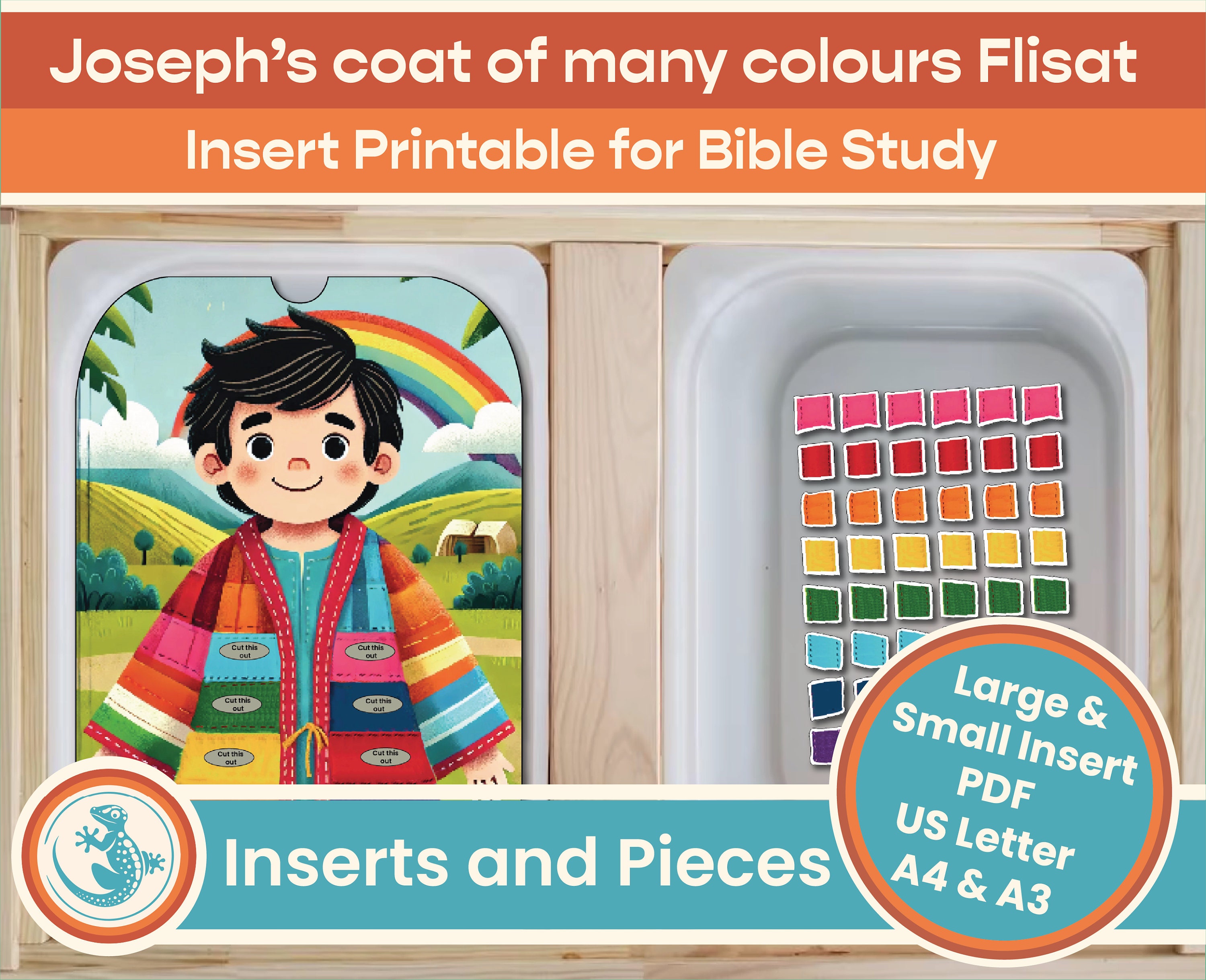Flisat Insert Bible Study Printable: Josephs Coat, Color Sort, Instant ...